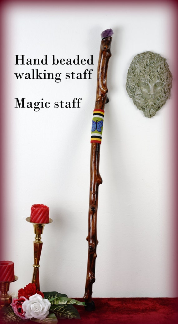 Magic staff walking staff witches staff crystal staff | Etsy