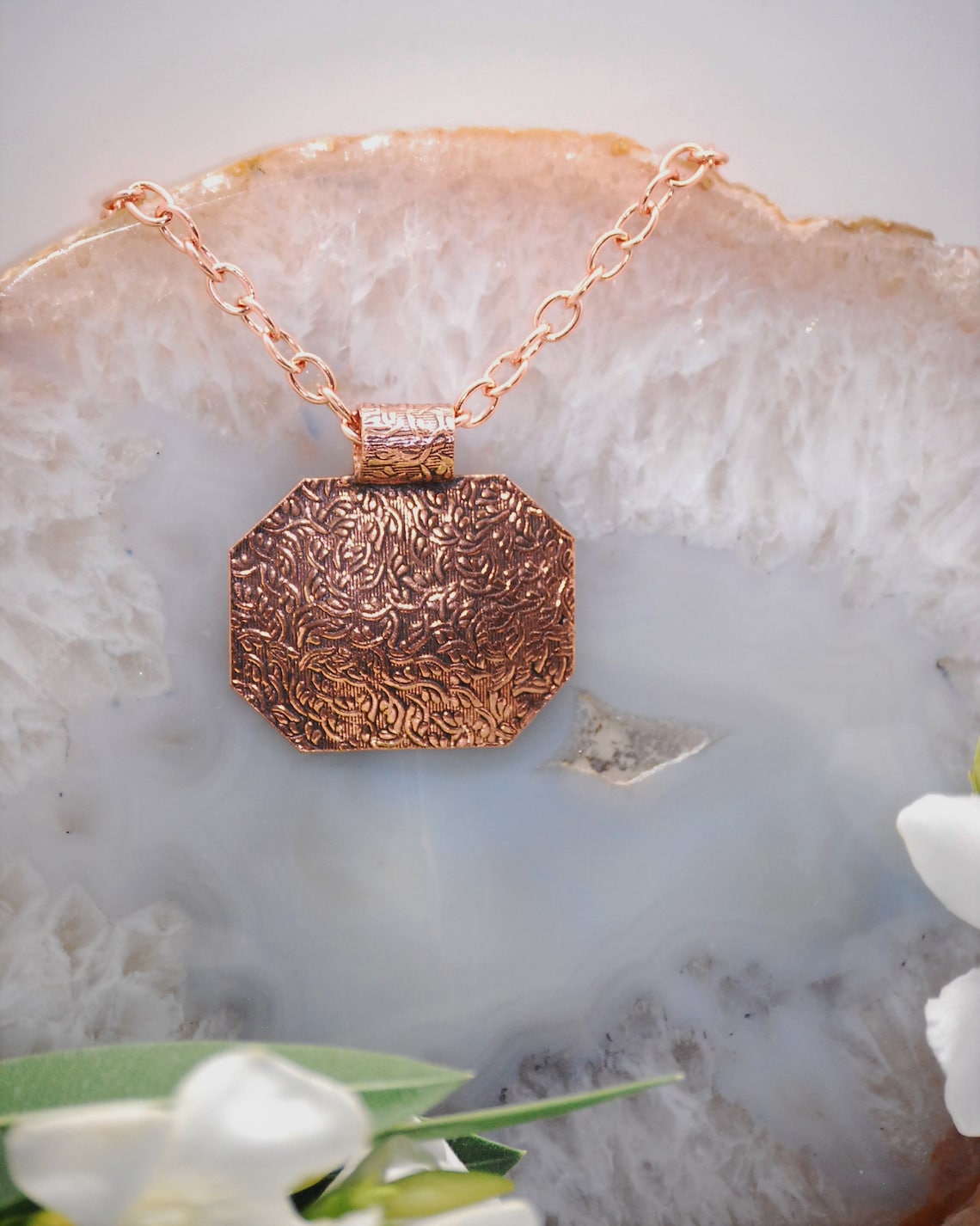 Copper Medallion Necklace, Handmade Pendant Jewelry, Women's Jewelry ...