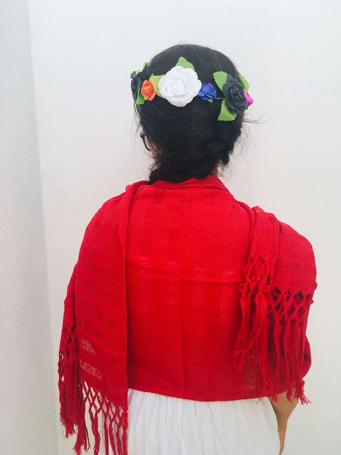 Typical Mexican Red Rebozo 2.4 Meters / 95 Inches including - Etsy