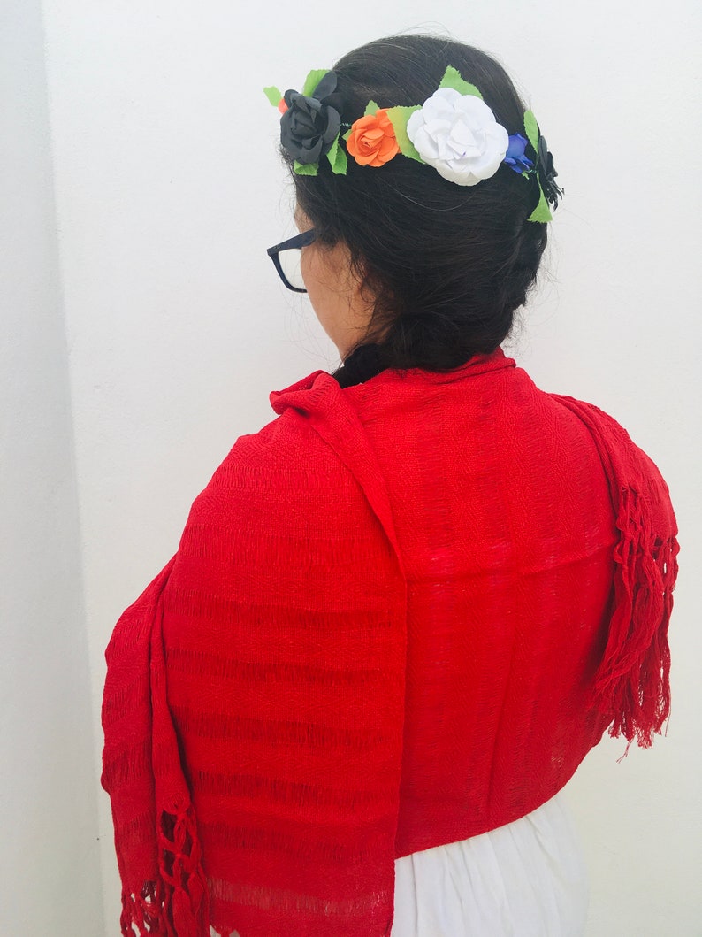 Typical Mexican Red Rebozo 2.4 Meters / 95 Inches including - Etsy