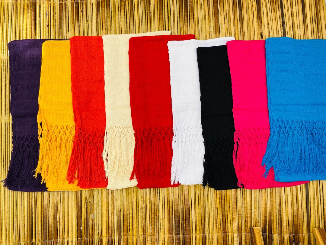 Typical Mexican Rebozo ~ Several Colors ~ 2.5 Meters / 98 Inches ...