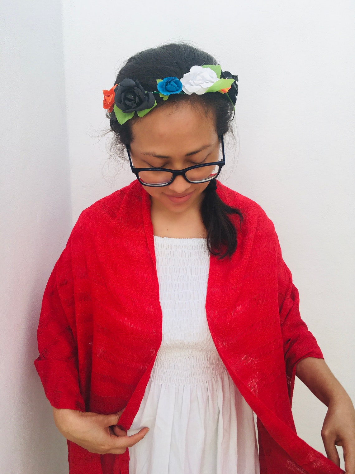 Typical Mexican Red Rebozo 2.4 Meters / 95 Inches including - Etsy