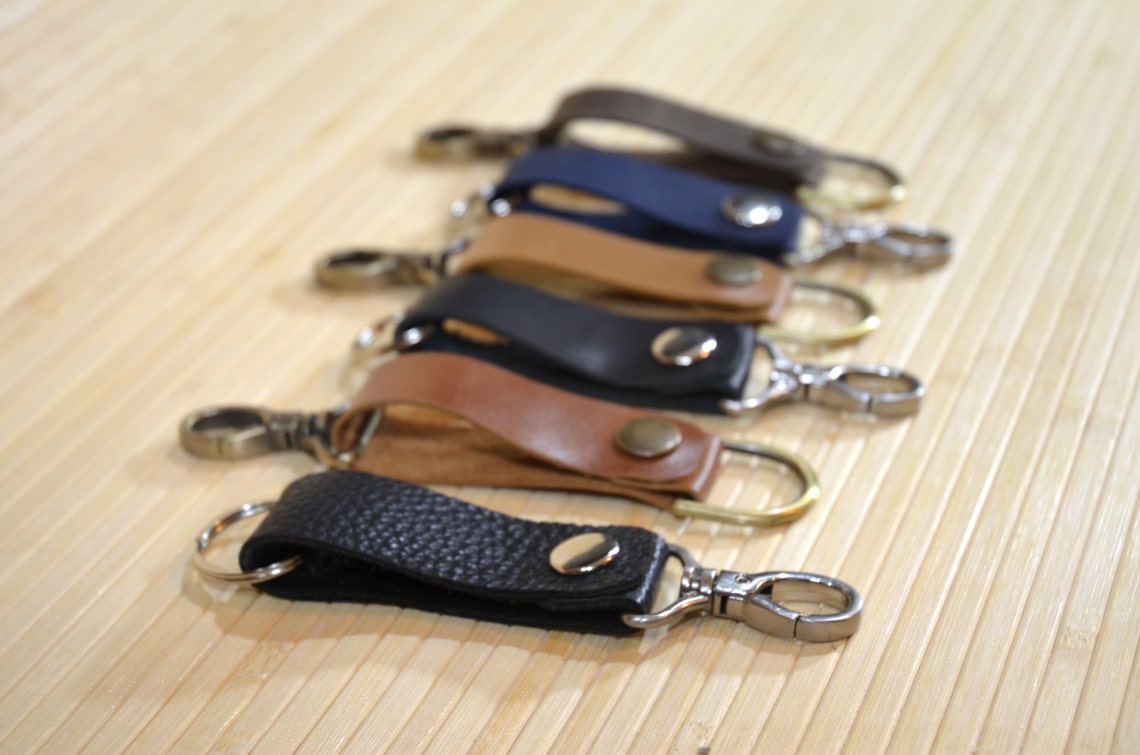 Personalized Key Chain Monogramed Keychain Leather Christmas - Etsy