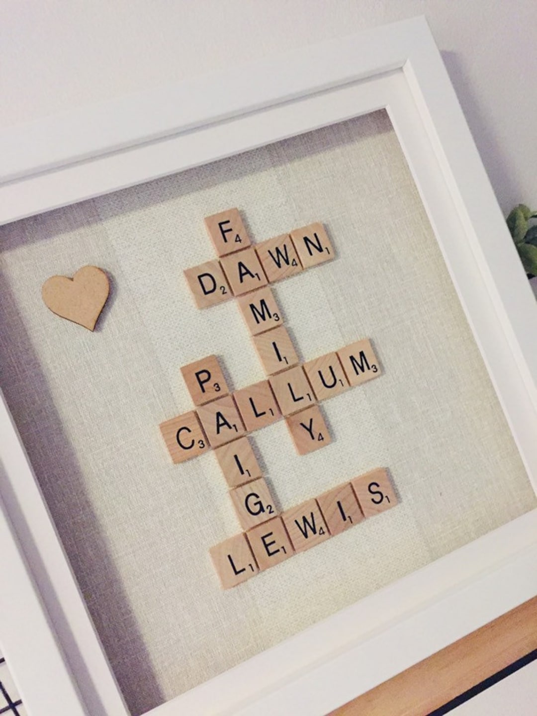 Scrabble Pictures, Scrabble Frame, Personalised Wall Art, Family Gifts ...
