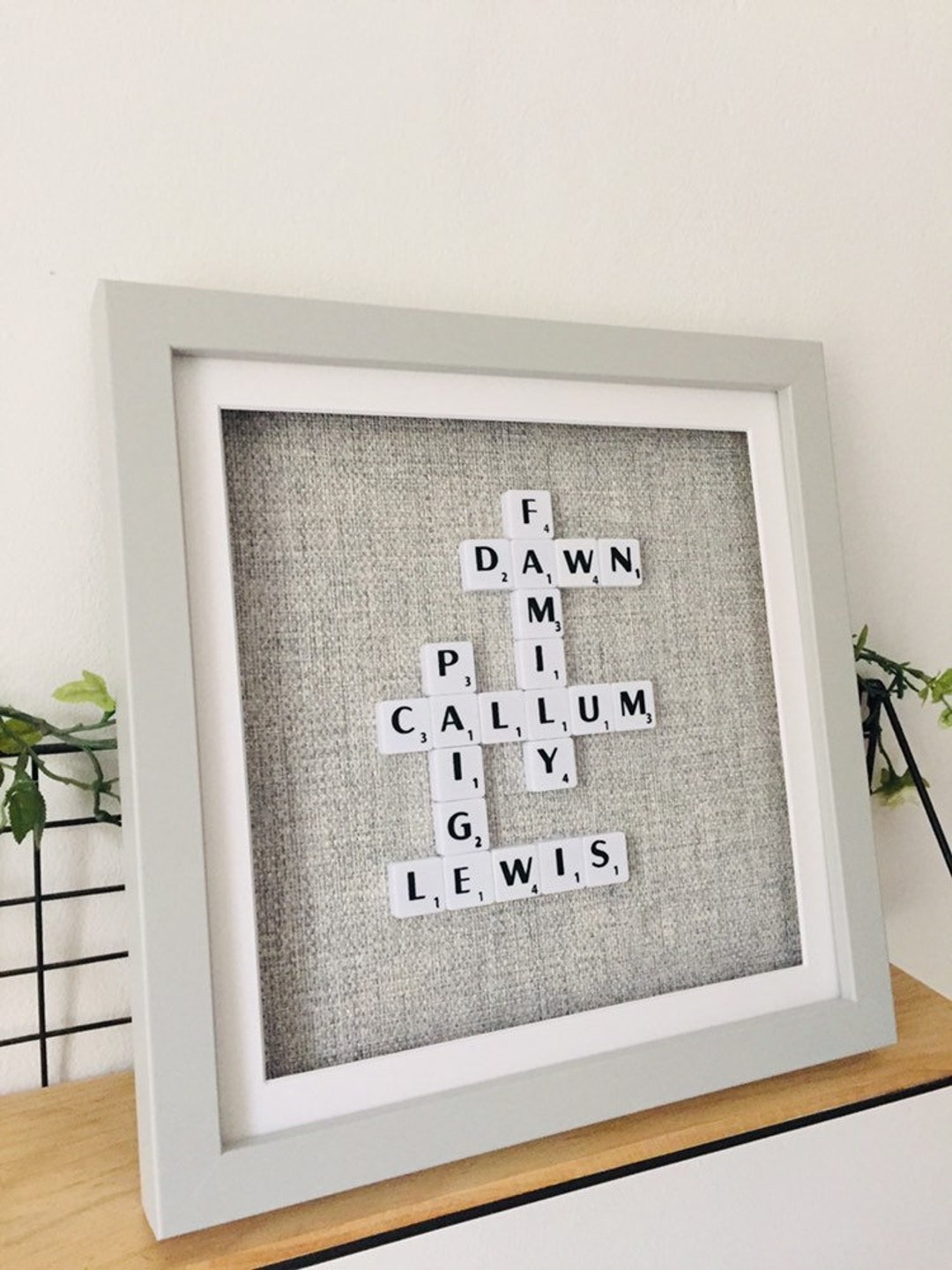 Scrabble Pictures, Scrabble Frame, Personalised Wall Art, Family Gifts ...