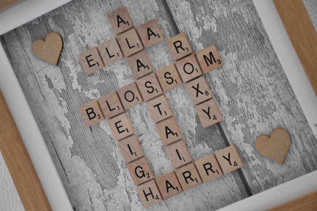 Scrabble Pictures Scrabble Frame Personalised Wall Art Family Gifts ...