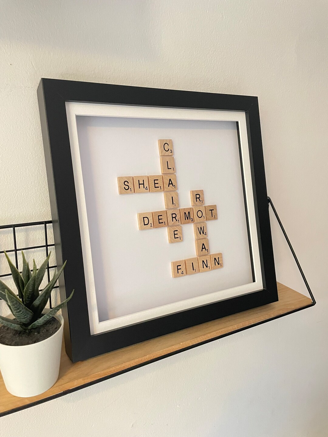 Personalised Scrabble Picture Frames Home Decor Wall Hangings Birthday ...