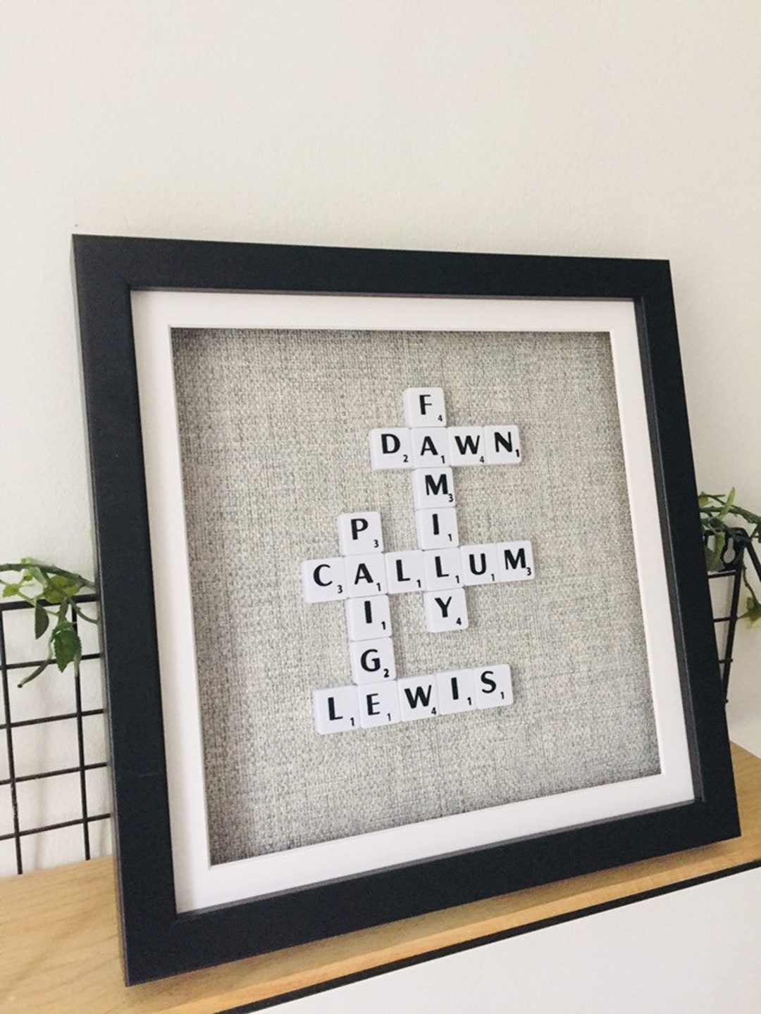 Scrabble Pictures, Scrabble Frame, Personalised Wall Art, Family Gifts ...