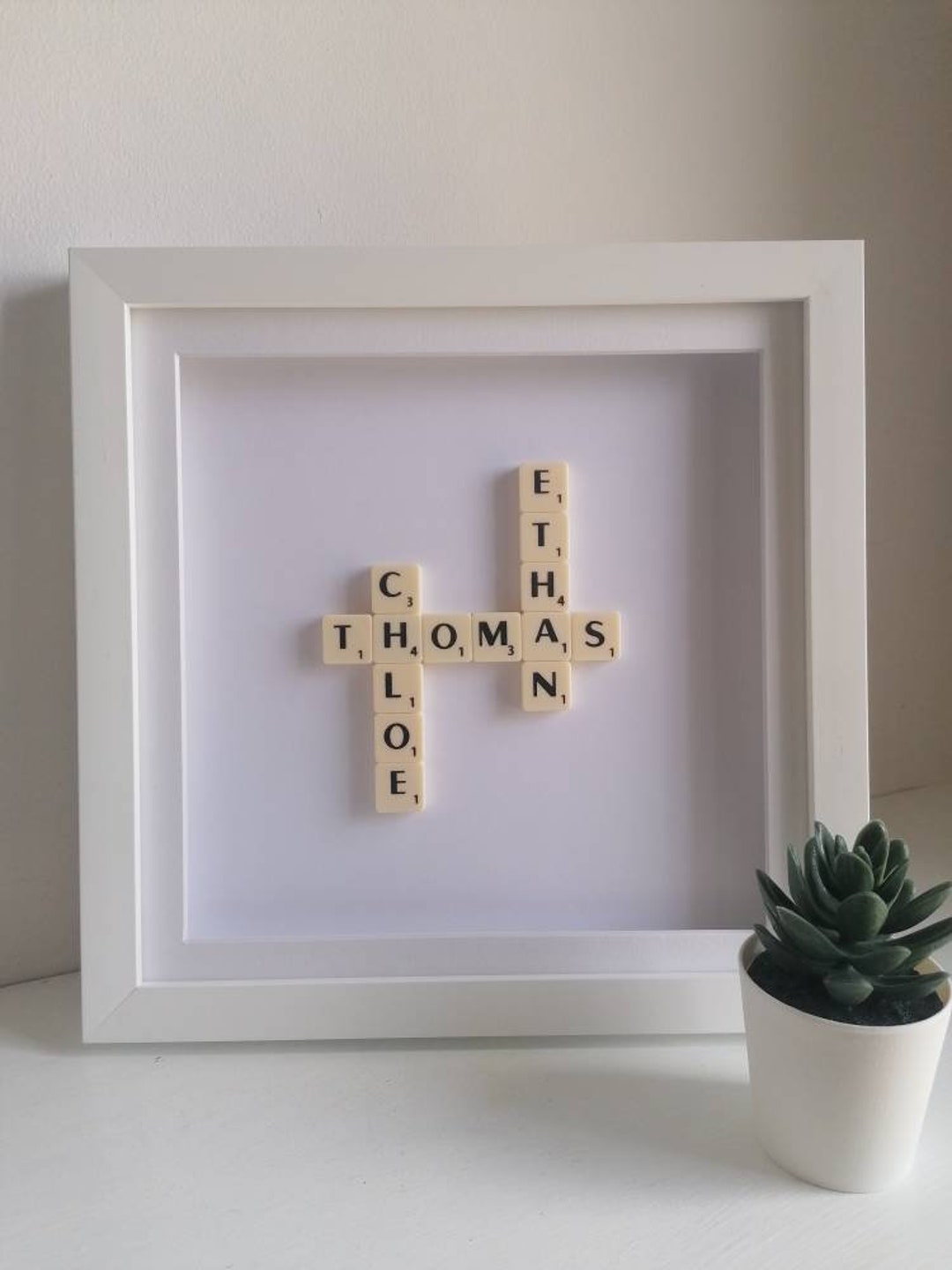 Personalised Scrabble Picture Frame Scrabble Pictures Home Decor ...