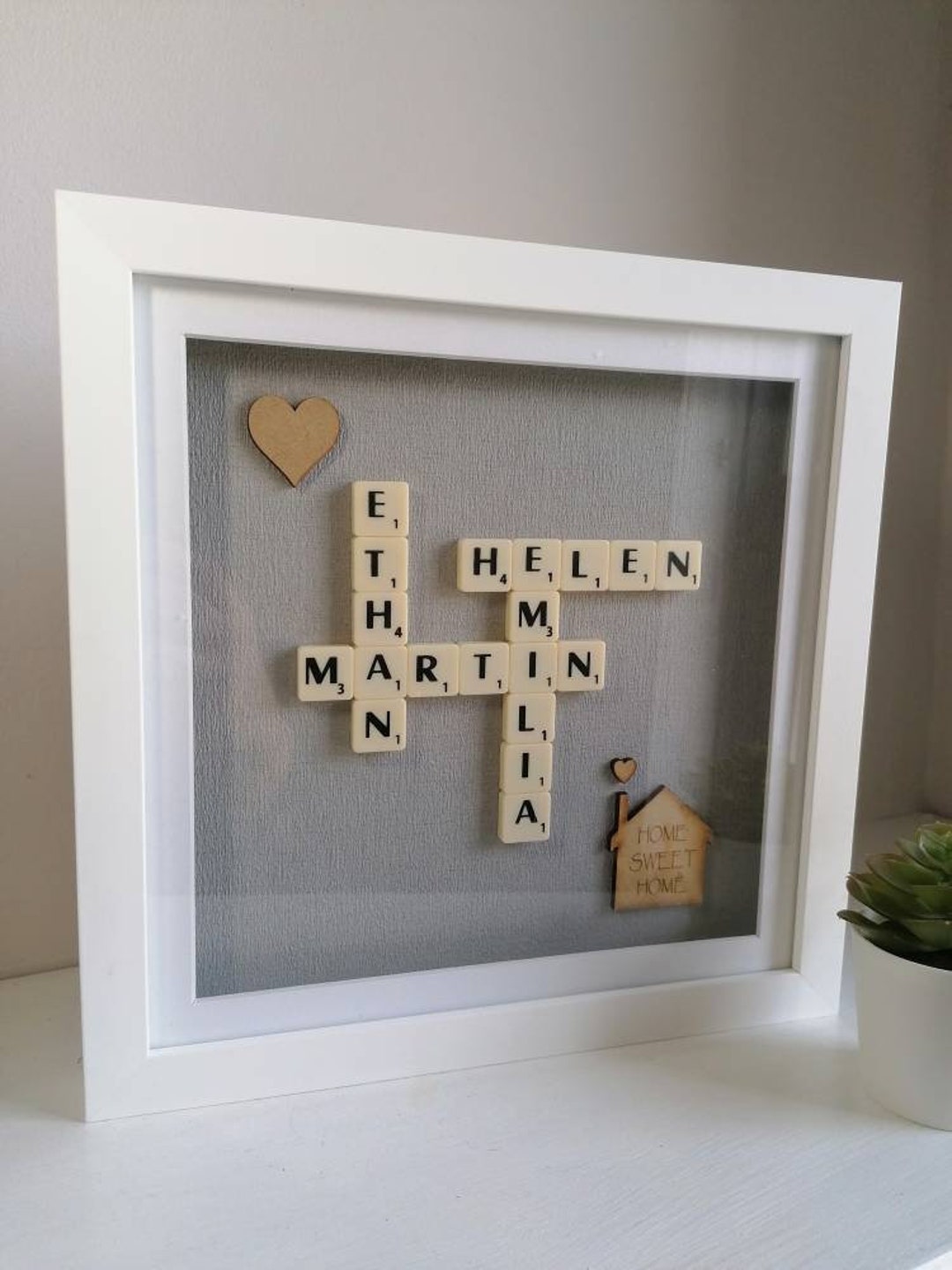 Personalised Scrabble Picture Frame Scrabble Wall Art Scrabble Frame ...