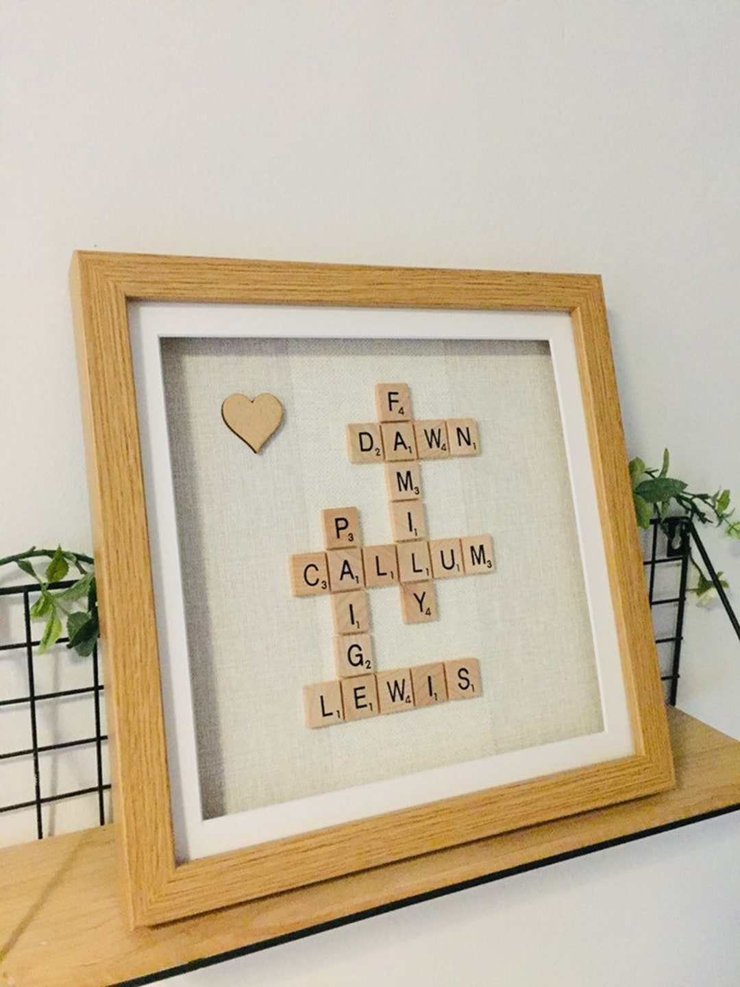 Scrabble Pictures, Scrabble Frame, Personalised Wall Art, Family Gifts ...