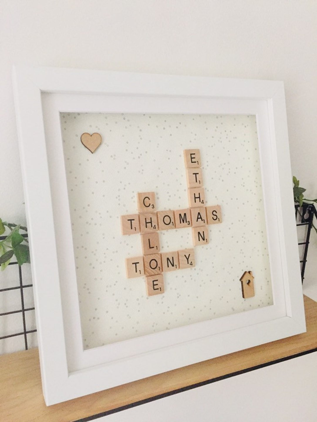 Scrabble Pictures Scrabble Frame Personalised Wall Art Family - Etsy