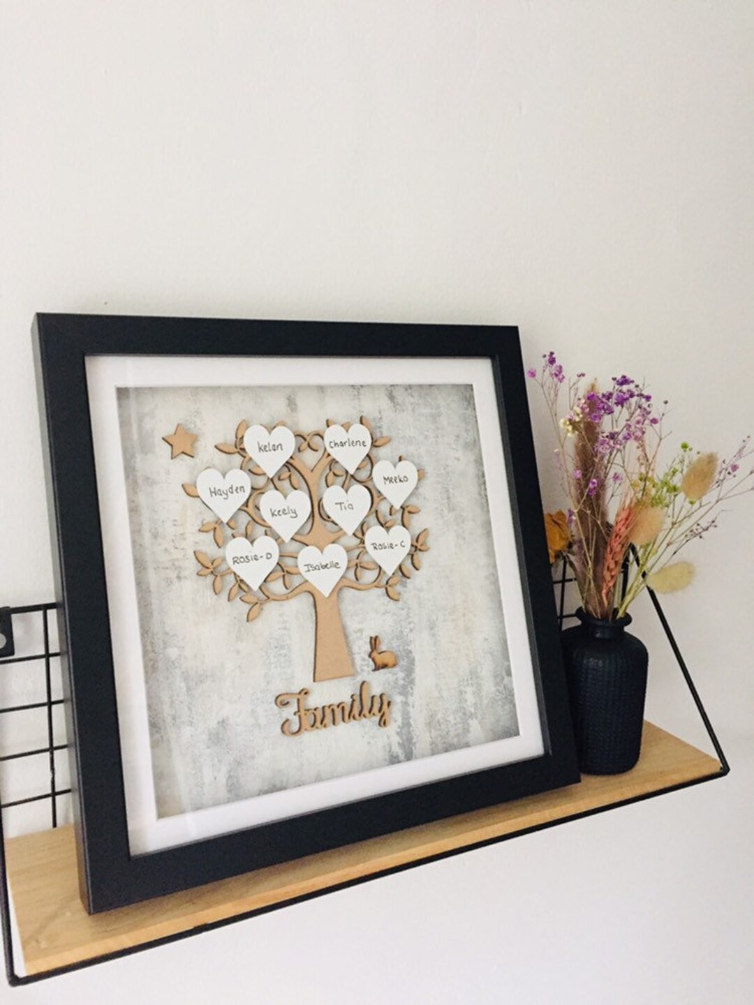 Personalised Family Tree Frames Wall Art Family Gifts - Etsy