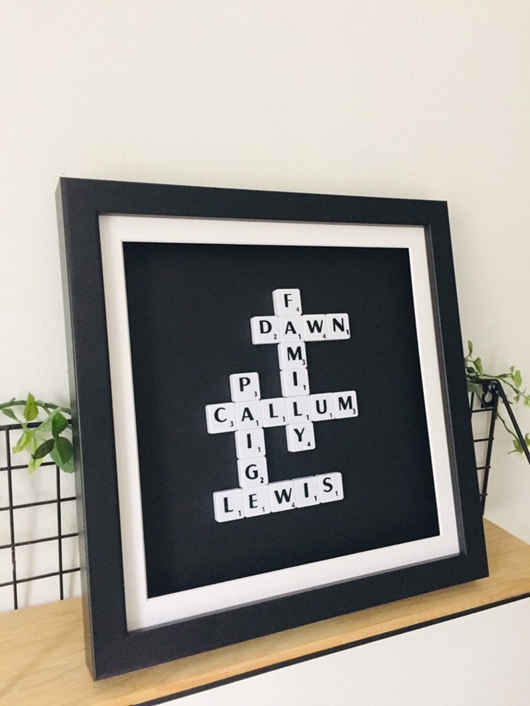 Scrabble Pictures, Scrabble Frame, Personalised Wall Art, Family Gifts ...