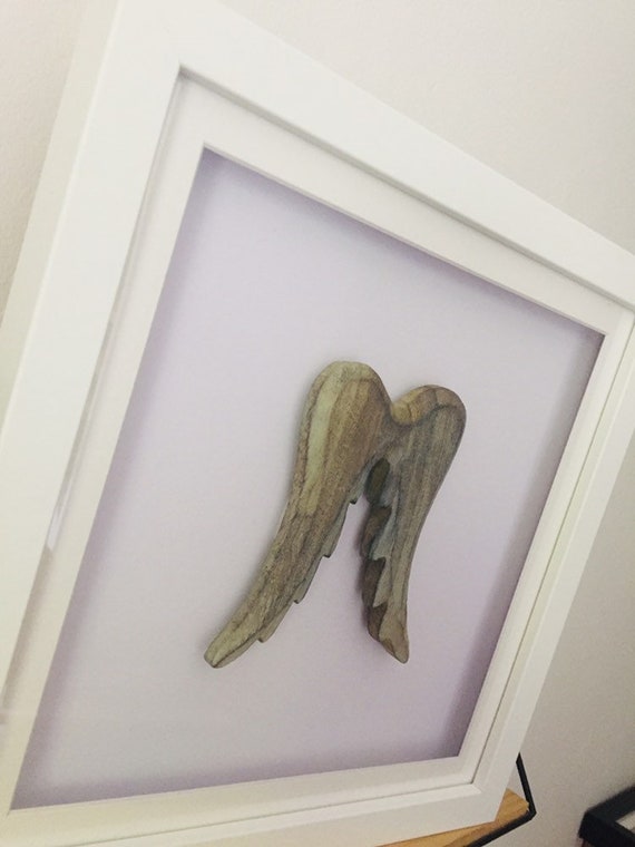 Box Framed Angel Wings Wood Angel Wings Box Framed Gift - Etsy