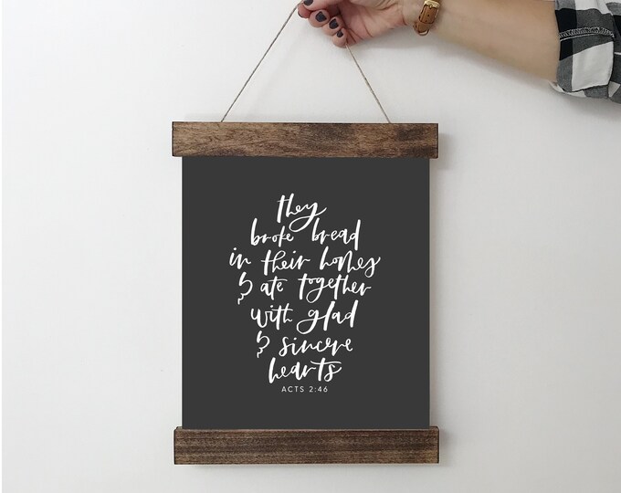 Broke Bread Handlettered Christian Print Christian Art - Etsy