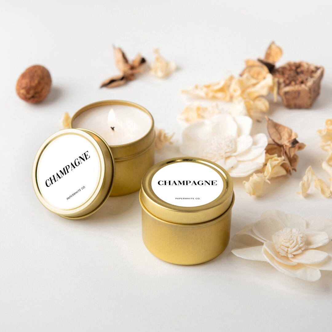 Bridesmaid Gifts Champagne Candle Bridesmaid Candle Wedding Favors ...