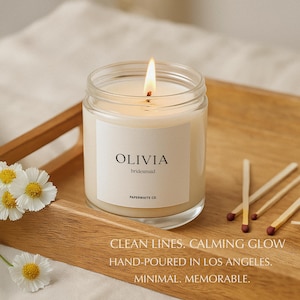Personalized Name Bridesmaid Gift, Candle for Bridesmaid Proposal ...