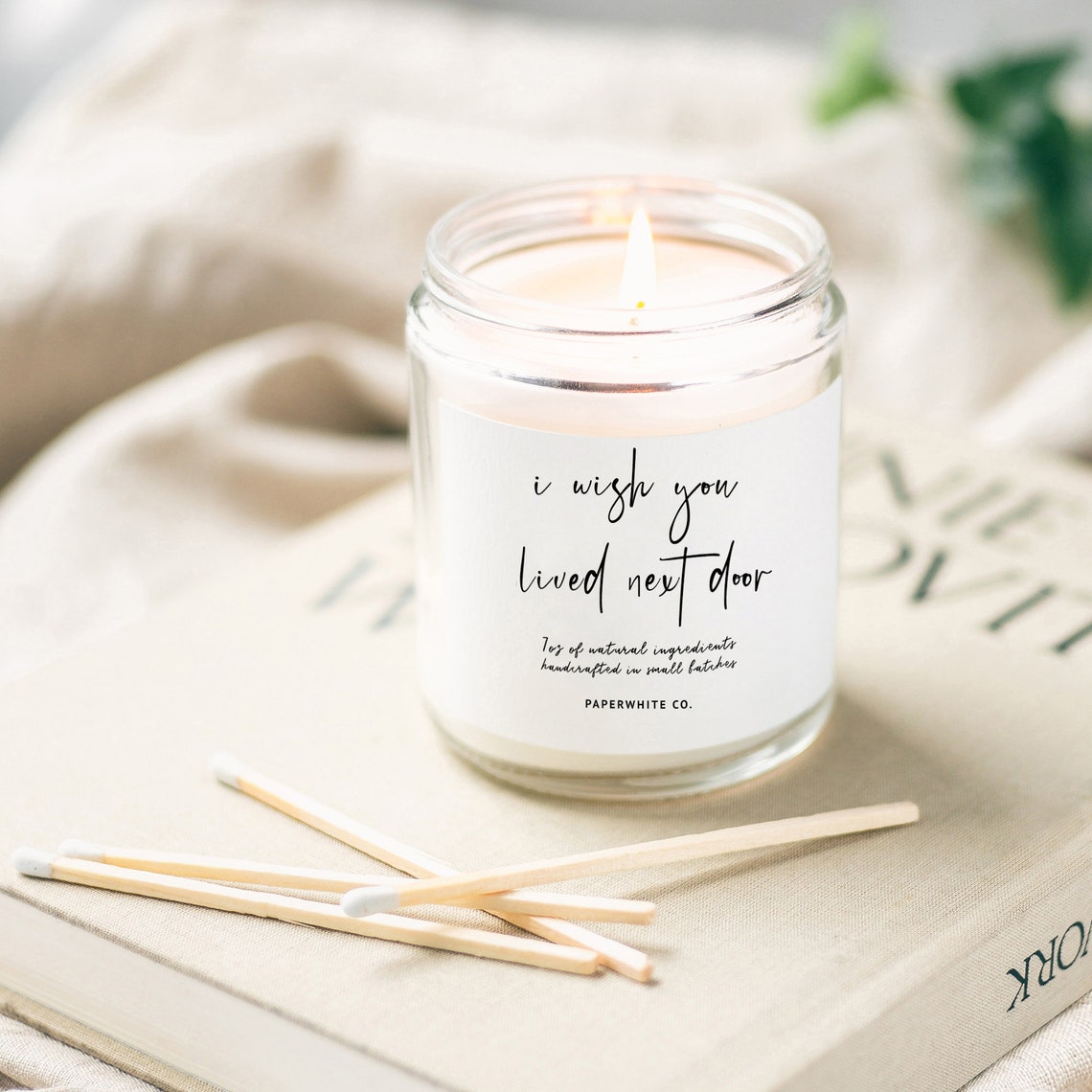 Friendship Candle Friend Gifts for Her Friendship Gift I Wish You Lived ...