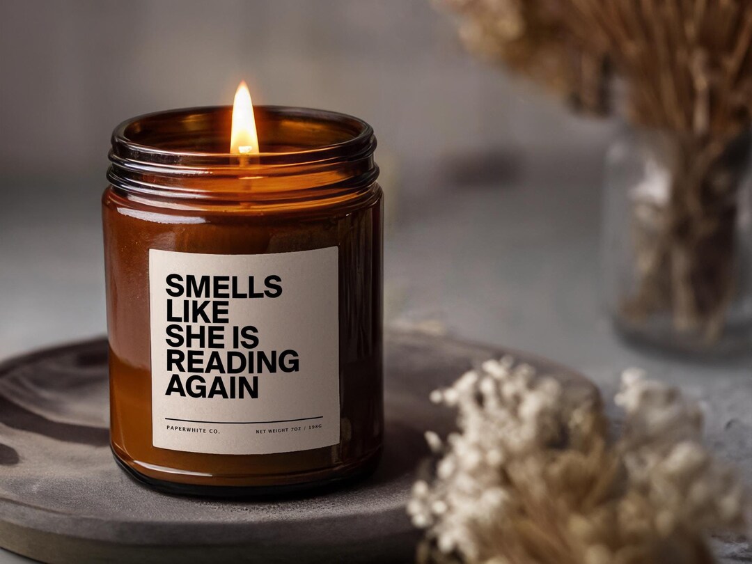Personalized Reader Gift Funny Candle Birthday Gifts for Her Book Lover ...