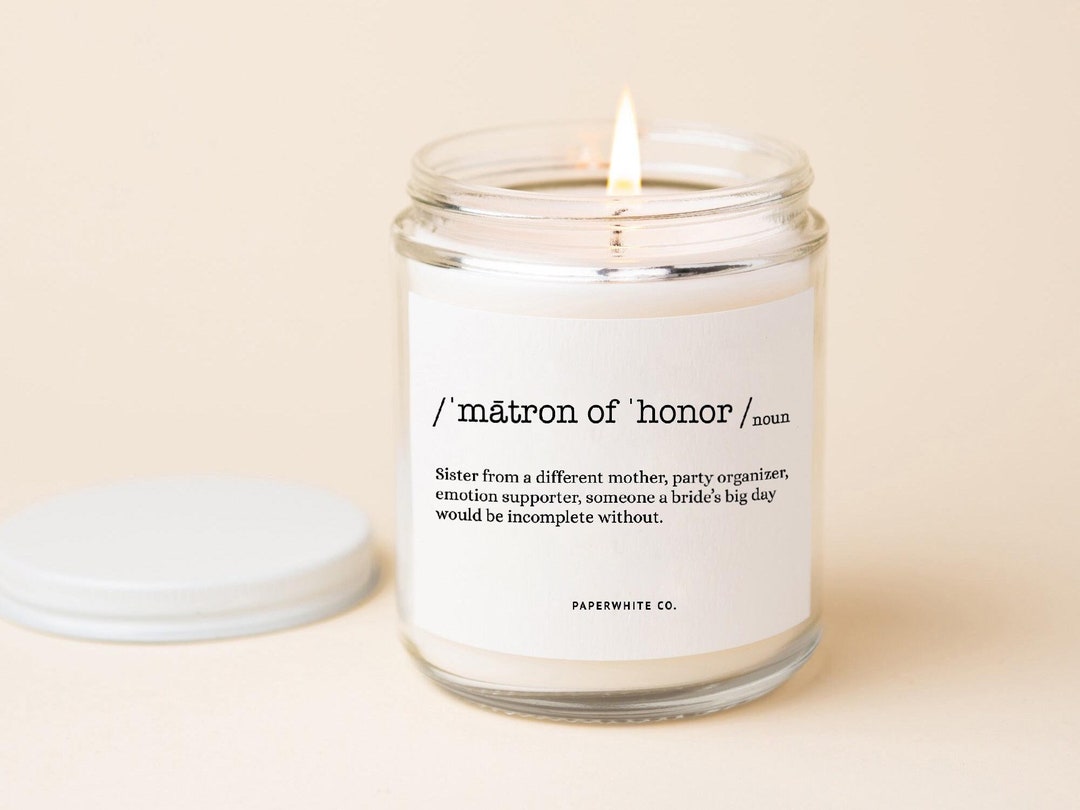 Matron of Honor Candle Matron of Honor Gift Matron of Honor Proposal ...