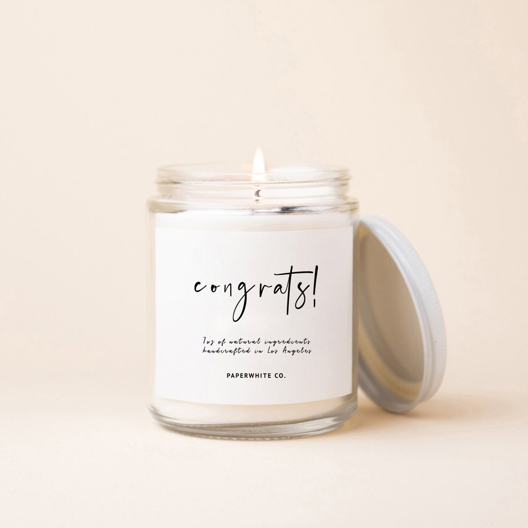 Congratulations Gift Congrats Candle Congratulations Candle - Etsy