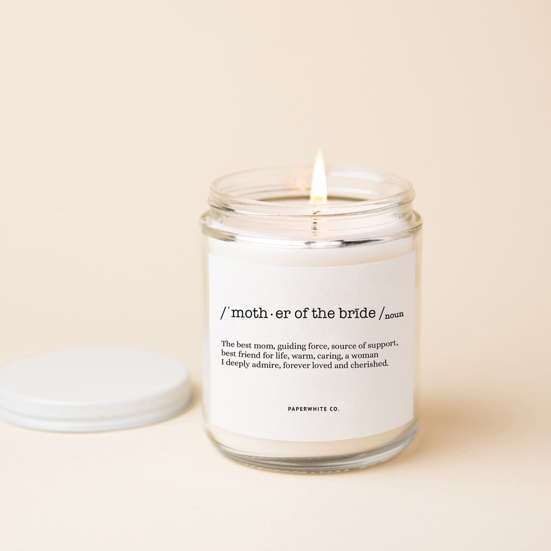 Unique Keepsake Candle for Mother of the Bride, Thoughtful Wedding Day ...
