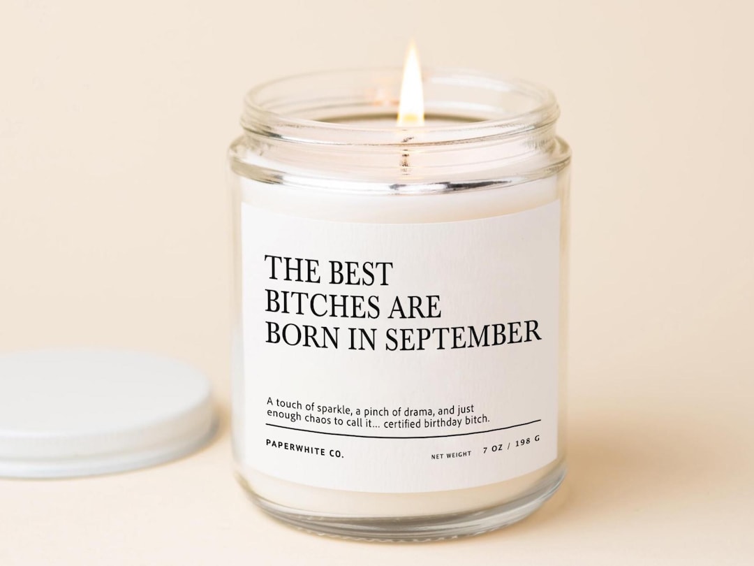 Funny September Birthday Candle, Virgo Gift for Her, Gift for Best ...