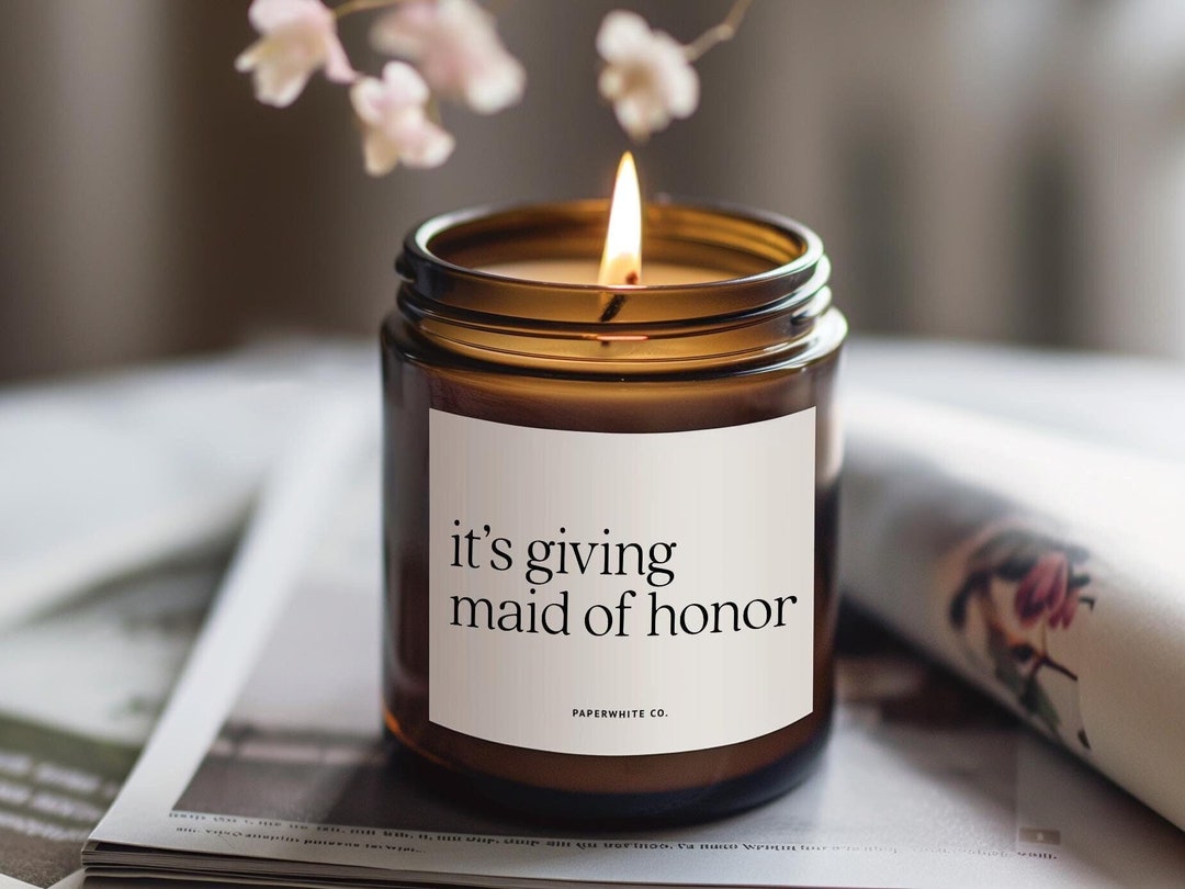 It's Giving Maid of Honor Candle, Maid of Honor Gift, Moh Gift, Moh ...