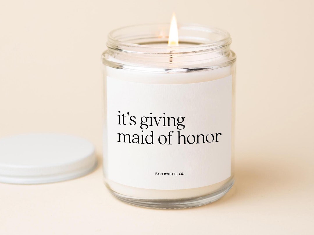 Maid of Honor Proposal Candle - Unique Bridal Party Gift, Matron of ...