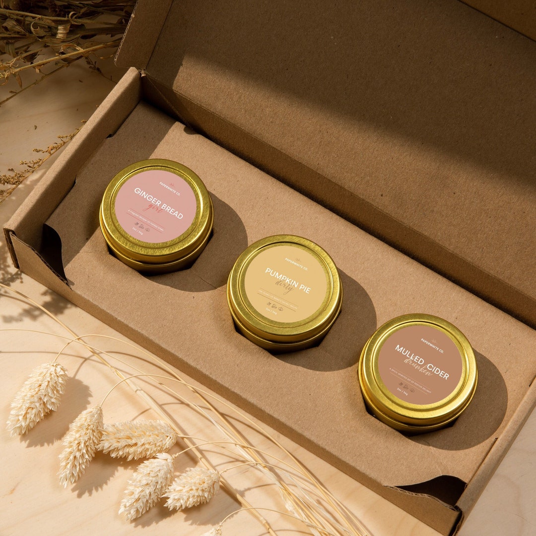 Fall Candle Cozy Candle Sampler Mini Candle Set Autumn Candle Cozy Gift ...