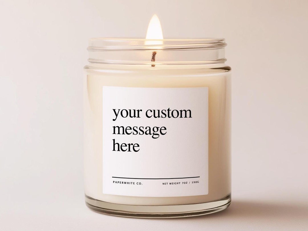 Personalized Gift, Custom Candle Gift for Her, Customized Label Candle ...
