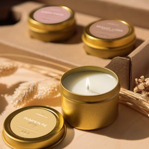 Fall Candle Cozy Candle Sampler Mini Candle Set Autumn Candle Cozy Gift ...