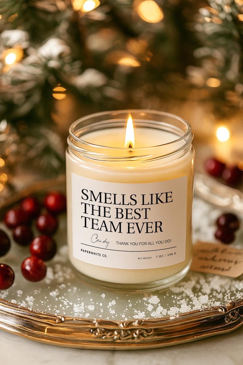 Employee Gift, Personalized Best Team Candle, Bulk Corporate Gifts ...
