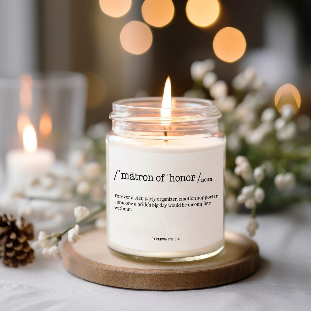 Matron of Honor Proposal Matron of Honor Candle Matron of Honor Gift ...