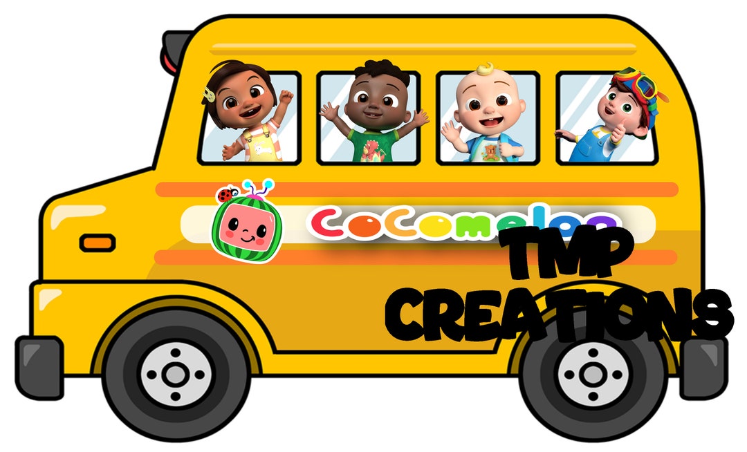 Cocomelon bus png // cocomelon friends bus digital png - Etsy.de