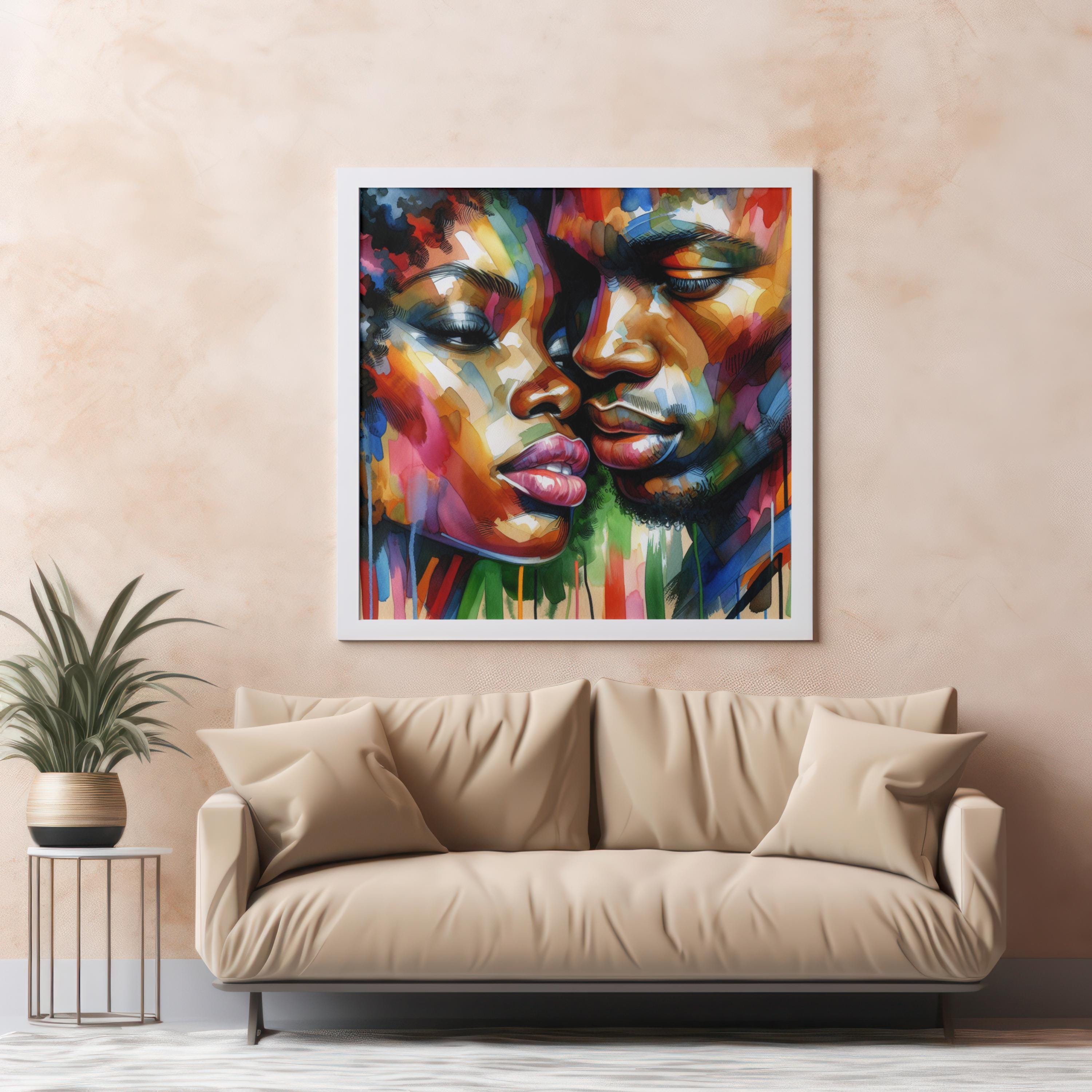 The Black Love IV Printable Image | DIGITAL DOWNLOAD | Watercolor Wall Art | African American ...