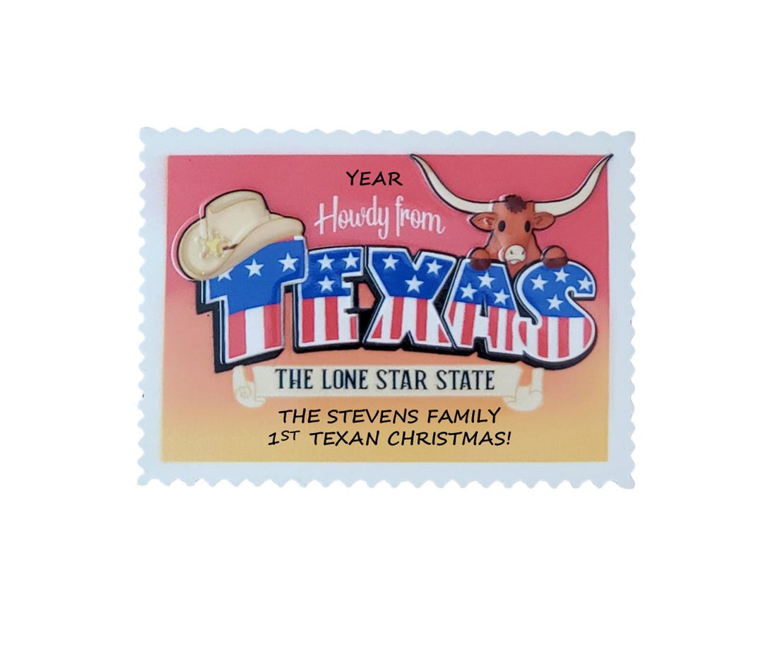 Moving to Texas Postcard Personalized Christmas Ornament - Greetings ...