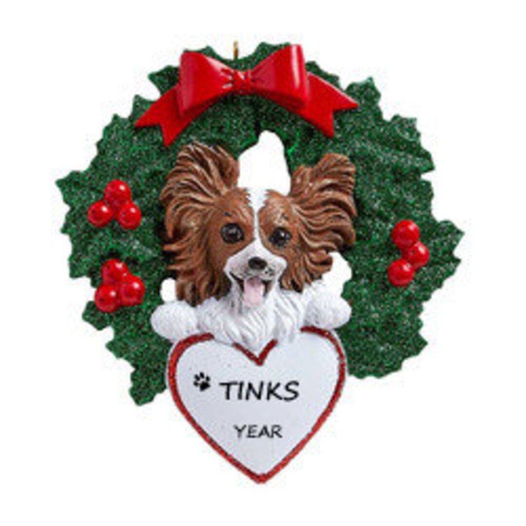 Papillon Dog Personalized Christmas Ornament - Love My Papillon ...