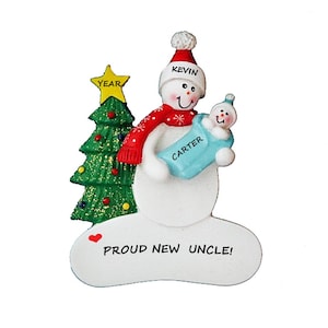 Proud New Uncle With Baby Personalized Ornament - Personalized Uncle ...