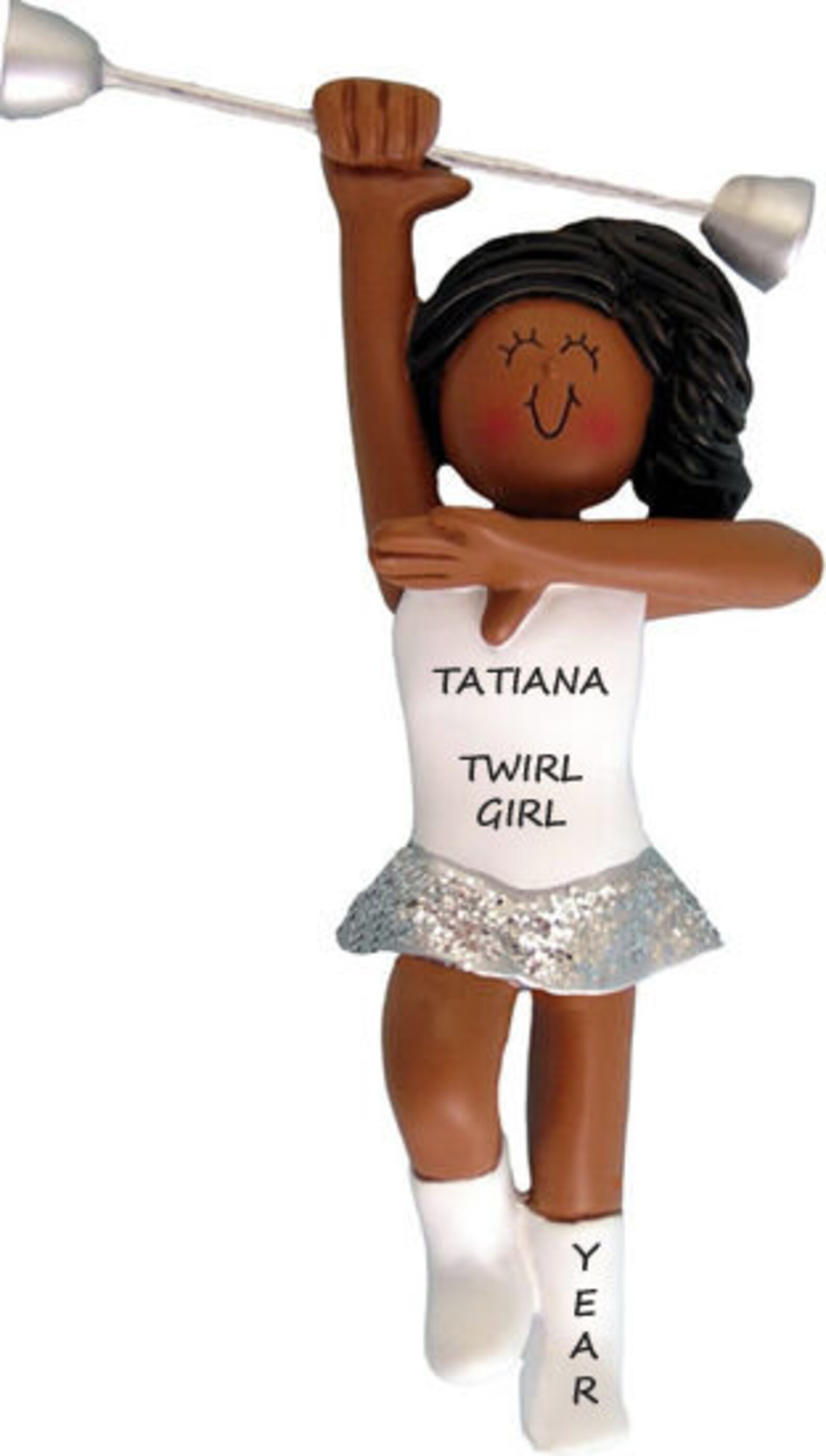 Girl Baton Twirler Personalized Christmas Ornament - Baton Twirling ...