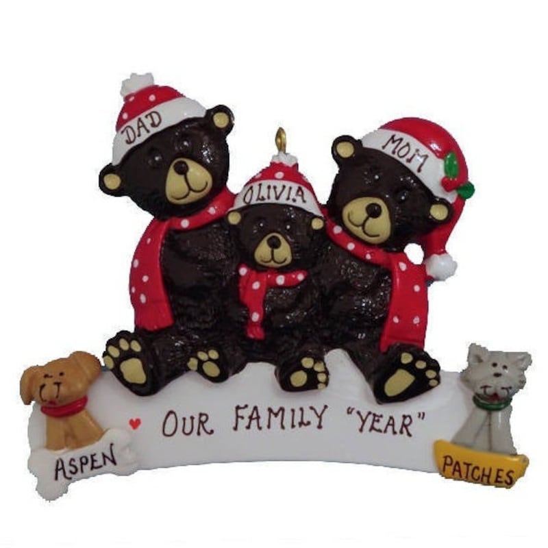 Bear Family With Dogs - Etsy