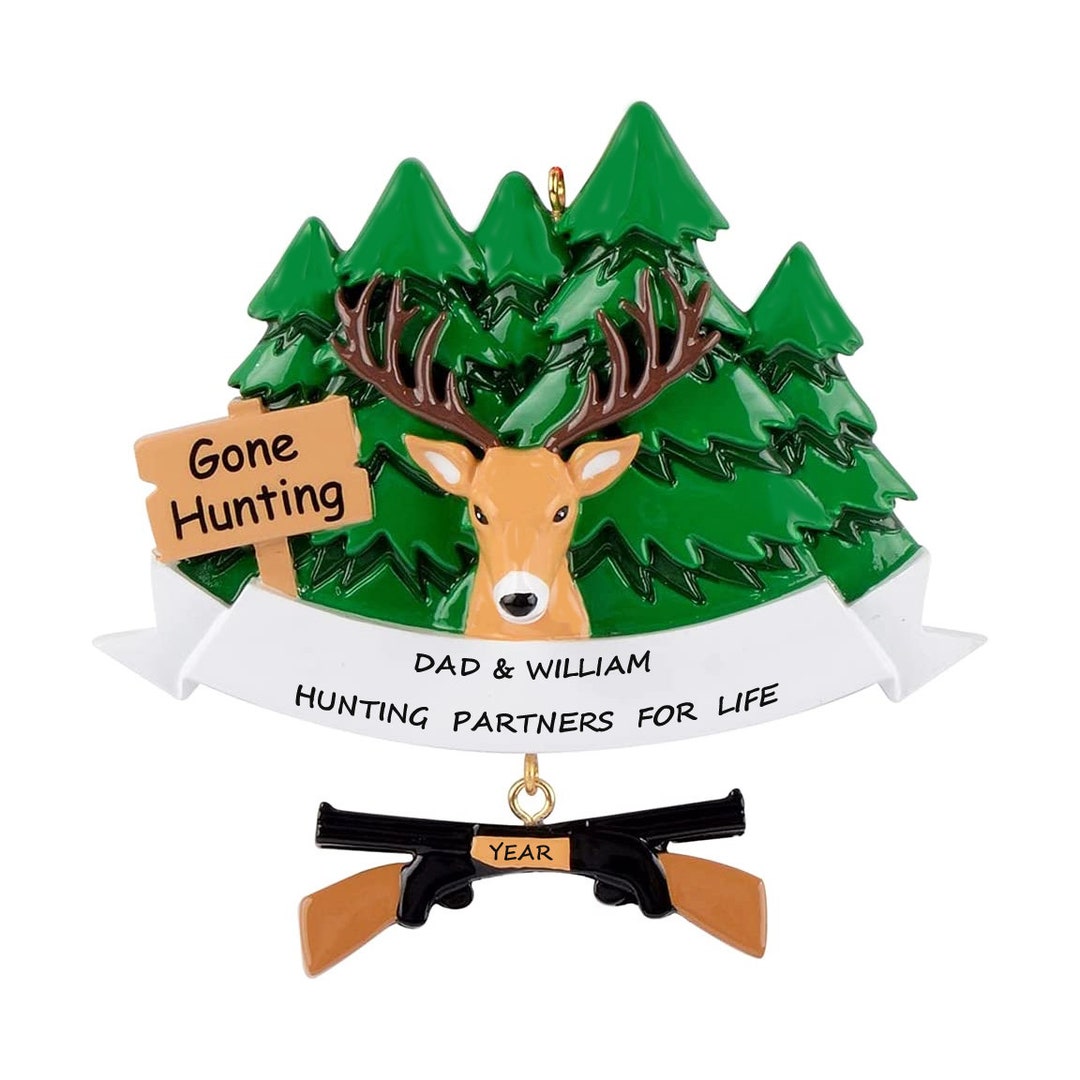 Personalized Deer Hunting With Dad or Partner Christmas Ornament ...