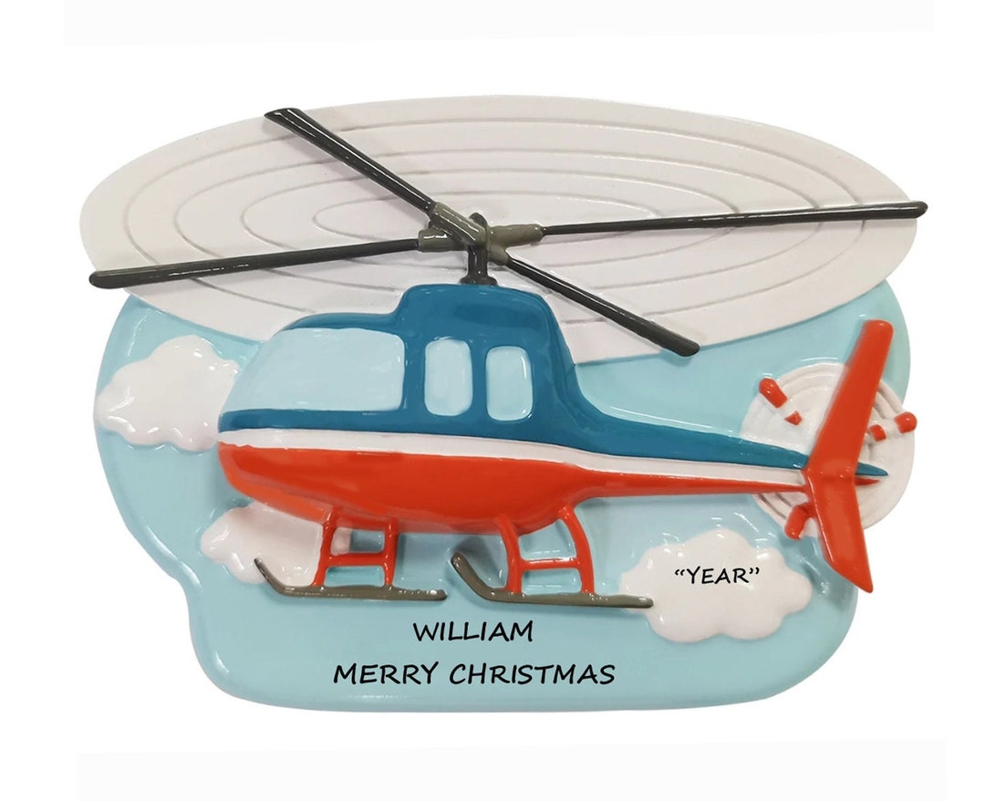 Helicopter Personalized Ornament - Child Loves Helicopters Personalized ...