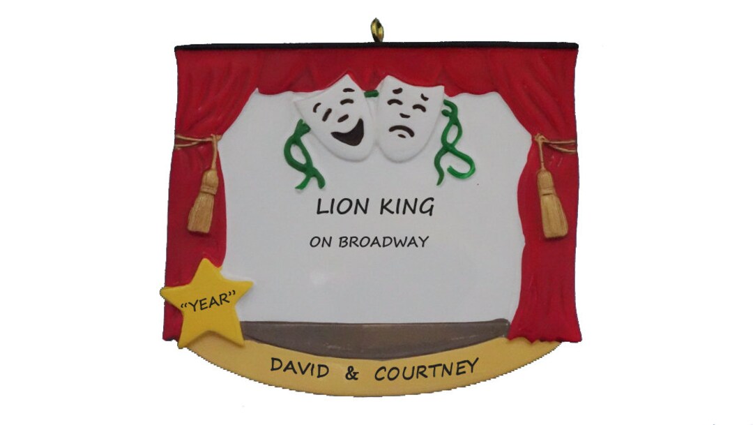 Broadway Show Personalized Ornament - New York Broadway Play ...