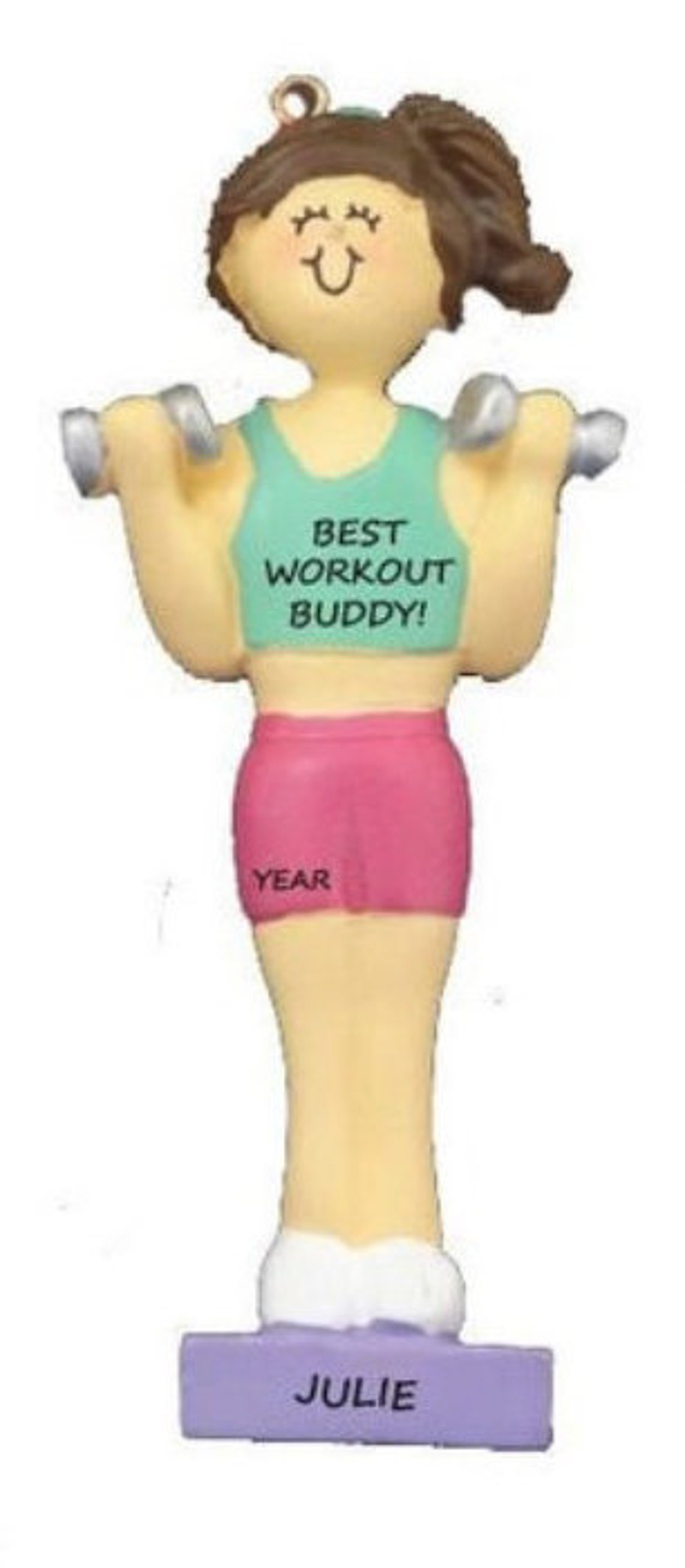 Personalized Workout Girl Female Christmas Ornament - Fitness Coach ...