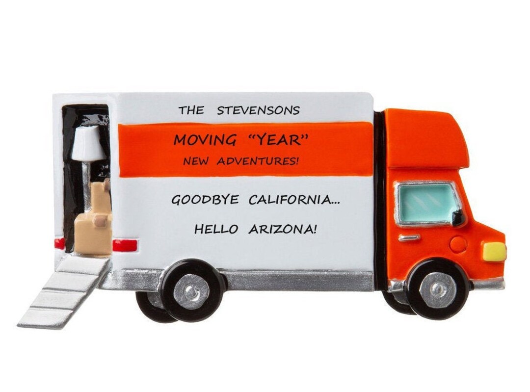 Moving Van Personalized Ornament - Family Move Fun Move Christmas ...