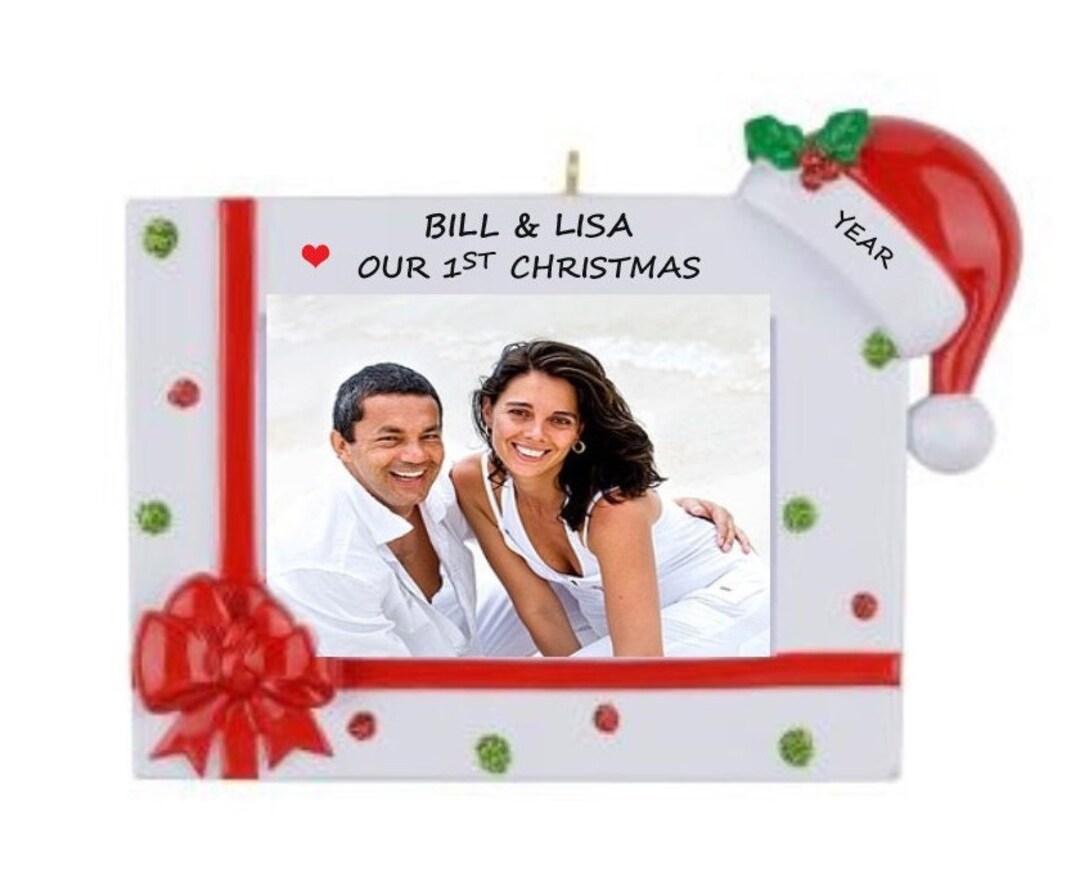Personalized Christmas Ornament Photo Frame - Picture Frame for Tree ...