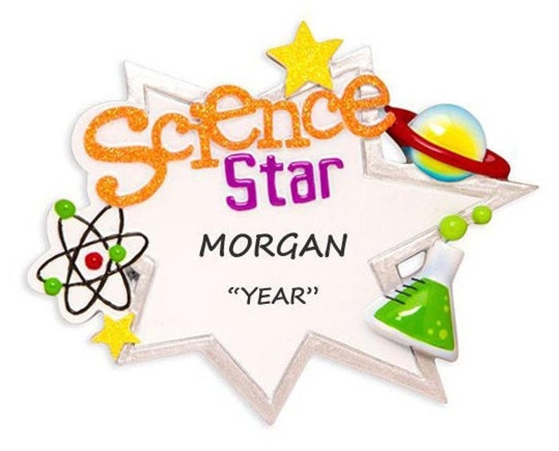 Science Star Personalized Ornament - Future Scientist Personalized ...