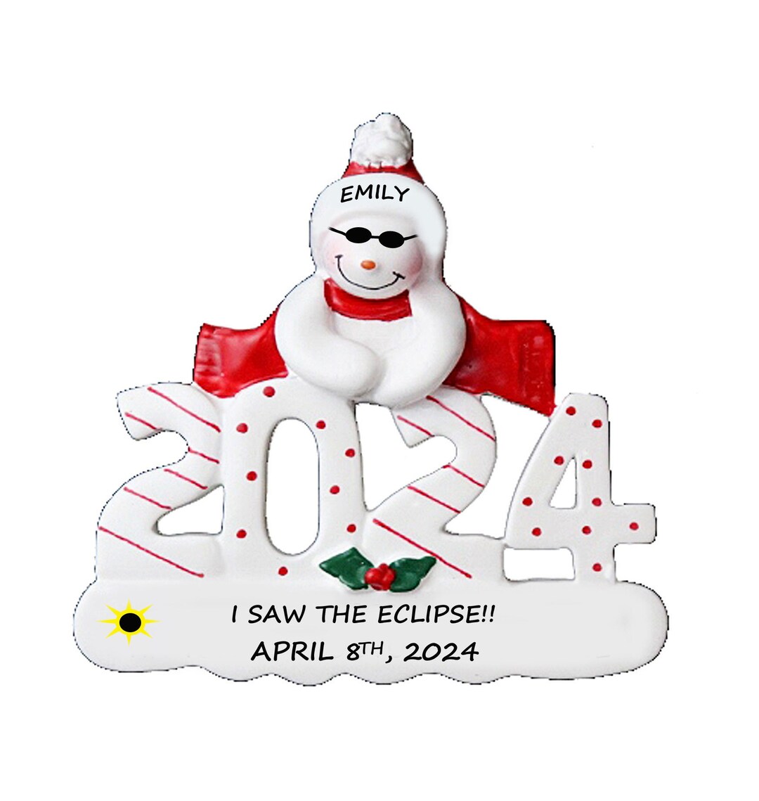 Total Solar Eclipse 2024 Ornament, Solar Eclipse Party, Eclipse 2024 ...
